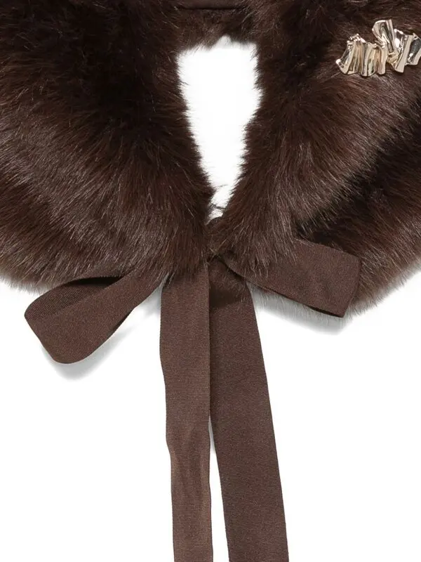Liu Jo Embellished Faux-fur Scarf