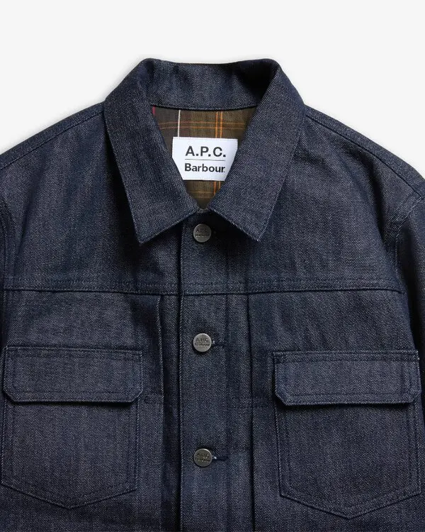 Barbour X A.p.c. Trucker Denim Jacket - Black