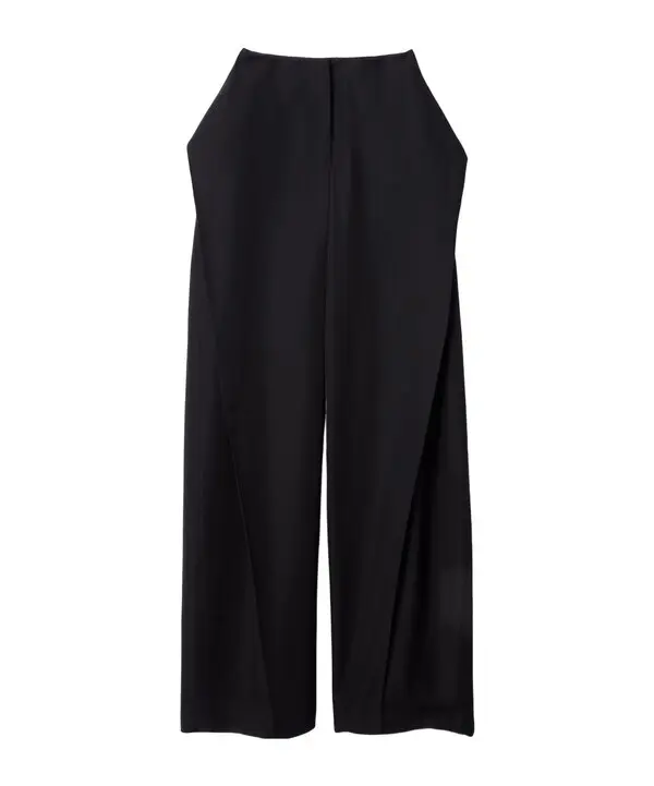 Jacquemus High-waist Wide-leg Pants - Black