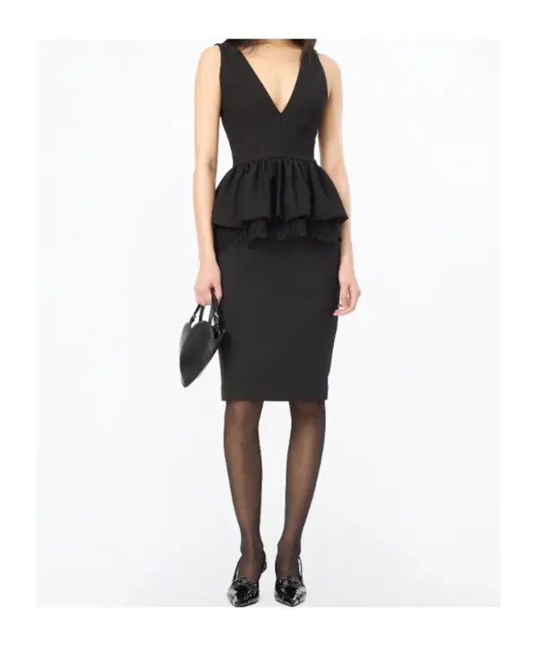 ROTATE BY BIRGER CHRISTENSEN V-neck Peplum Top