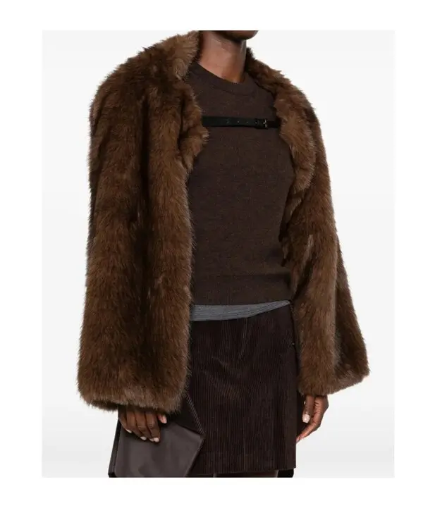 JUUN.J Cropped Faux Fur Coat