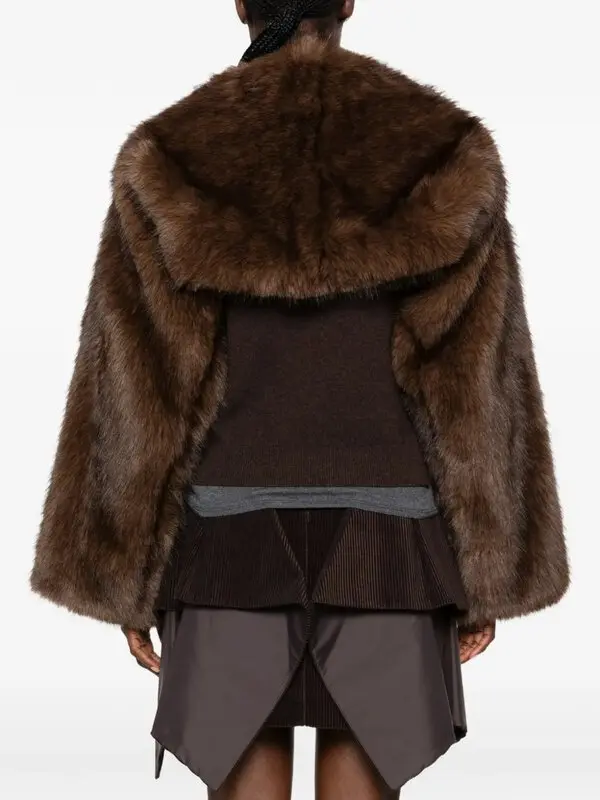 JUUN.J Cropped Faux Fur Coat