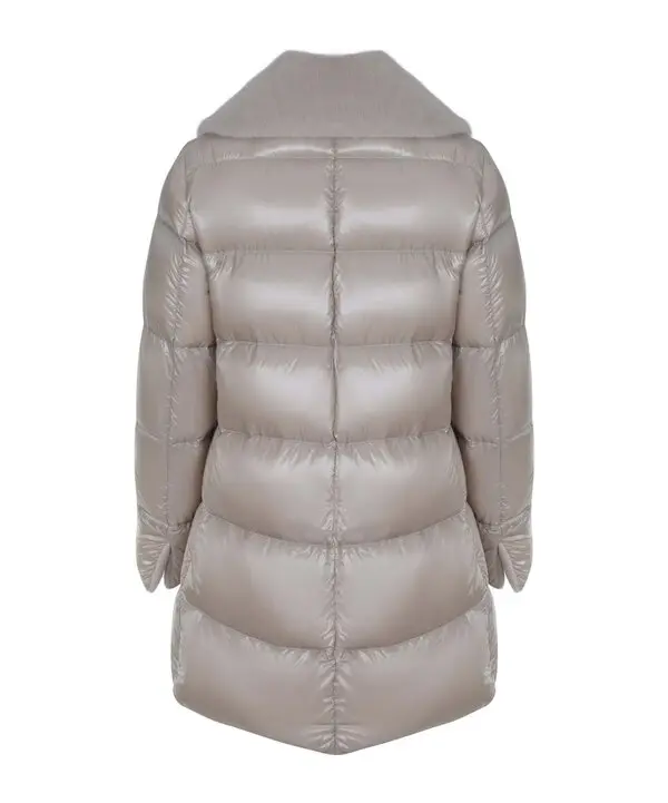 Herno Funnel-collar Quilted Coat - Gray