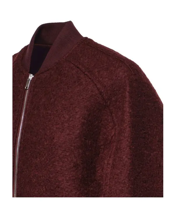 THE FRANKIE SHOP Oversized Bomber Jacket - Maroon