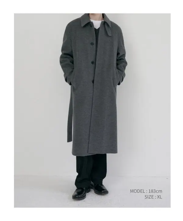 DUNST Cashmere Trench Coat With Tie-waist