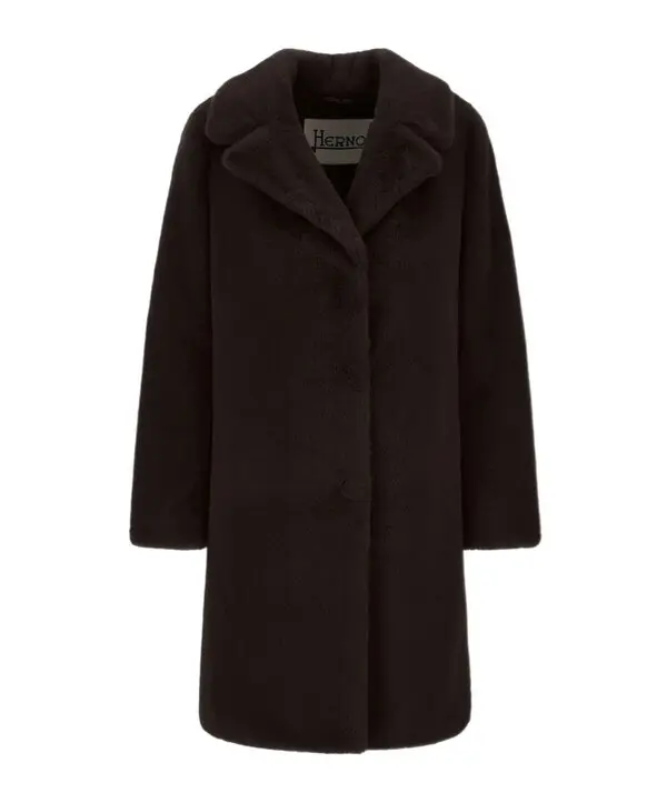 Herno Textured Long Coat - Brown