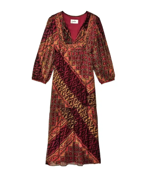 Ba&sh V-neck Printed Dress - Brown