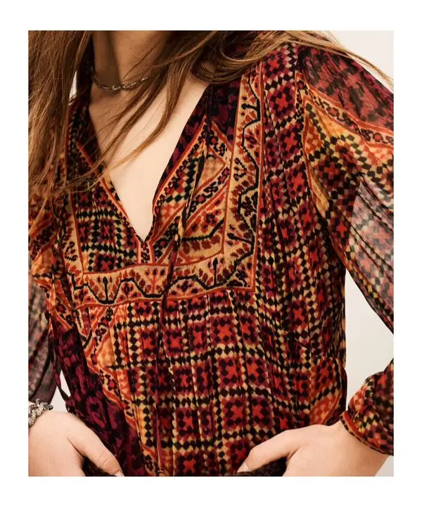 Ba&sh V-neck Printed Dress
