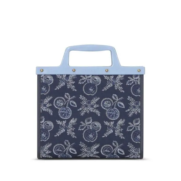 Etro Logo Embroidered Jacquard Top Handle Bag