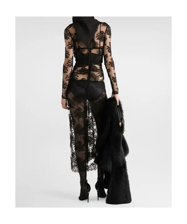 Dolce & Gabbana Lace Dress With Bow