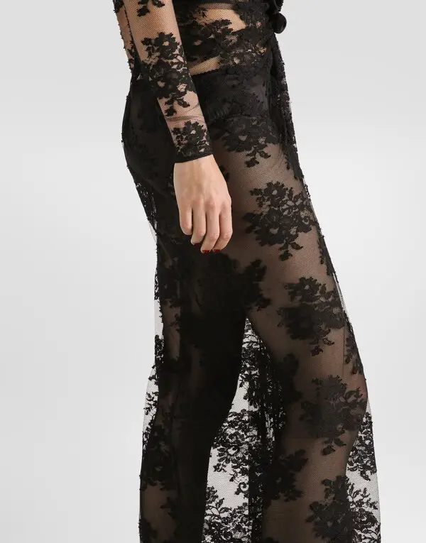 Dolce & Gabbana Lace Dress With Bow