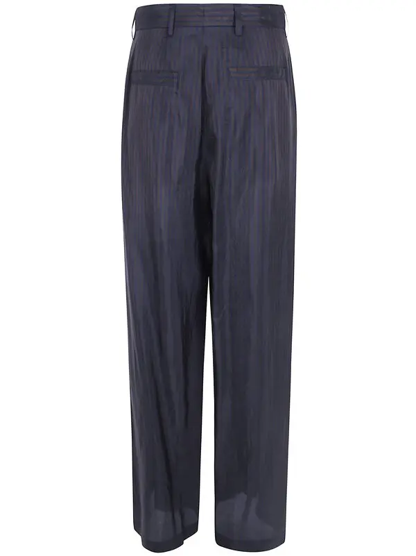 Dries Van Noten Wide Leg Cupro Pants