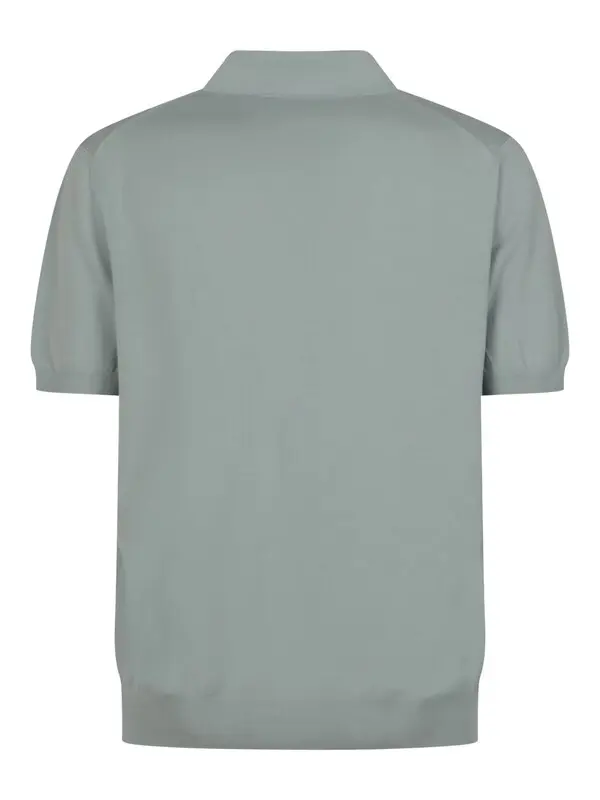Canali Zip Polo Knitted Top