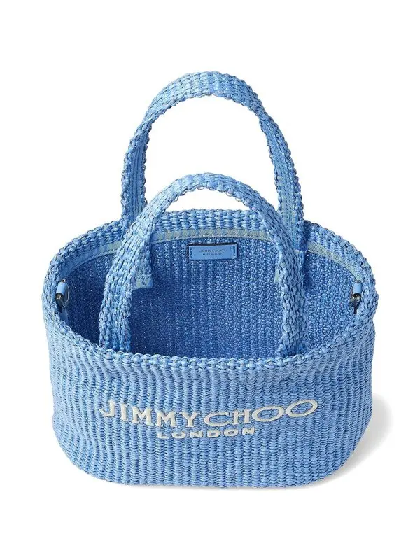 JIMMY CHOO Beach Logo-embroidered Tote Bag - Blue