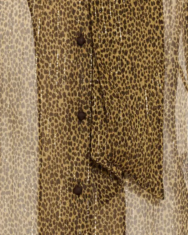 Valentino Garavani Leopard-print Pussy-bow Blouse