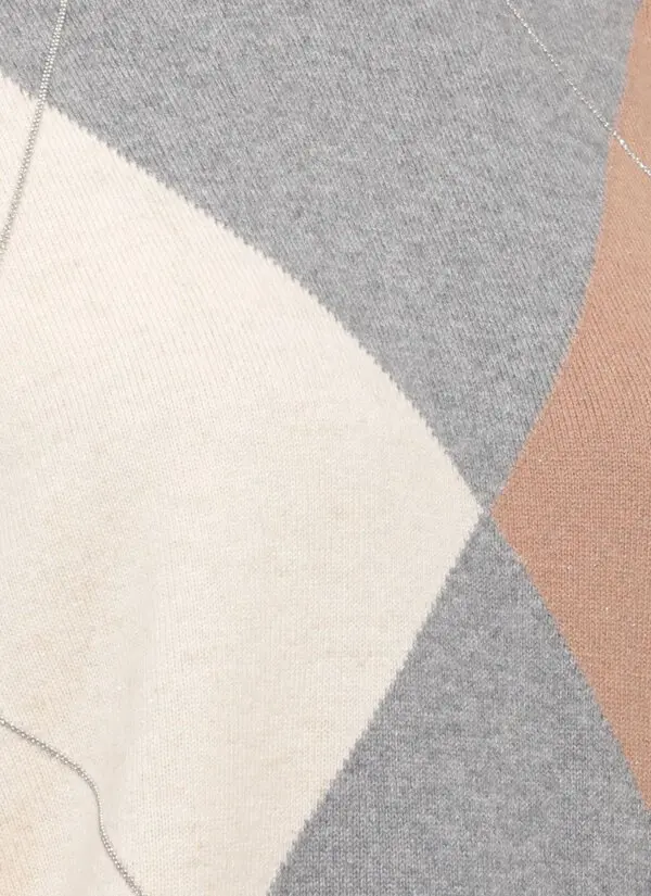 Peserico Intarsia Knitted Sweater - Gray