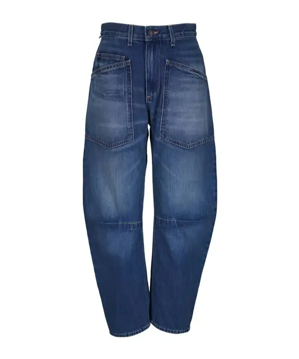 NILI LOTAN Shon Bedford Patch-pocket Jeans - Blue