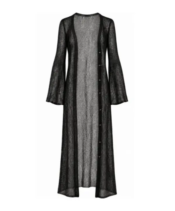 TWINSET Long Knit Cardigan With Flared Sleeves