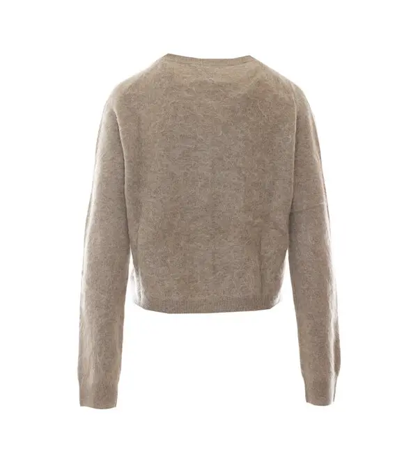 Soft Goat Argyle V-neck Cardigan