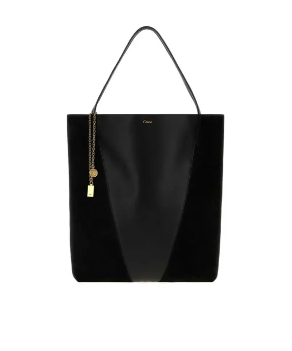 Chloé Spin Panelled Tote Bag - Black