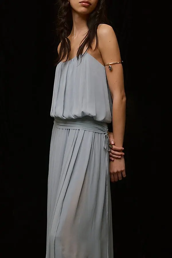 Bec & Bridge Camille Blouson Maxi Dress - Cloud Blue