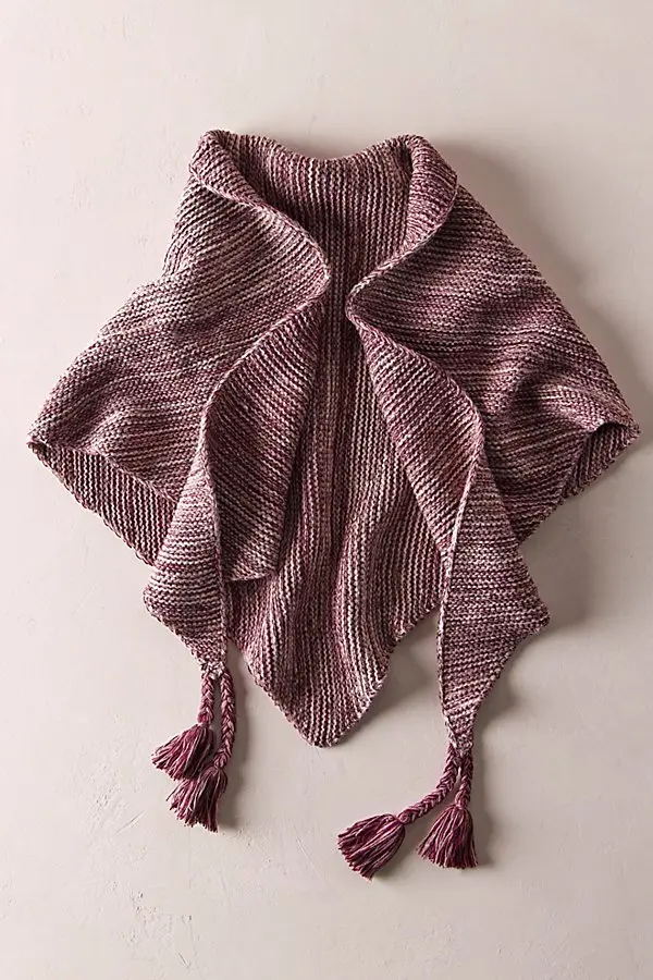 Free People So Marled Shawl - Grape Soda