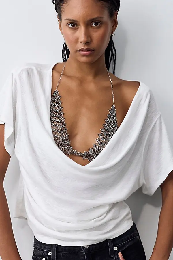 Free People Schools Out Bodychain - Silver