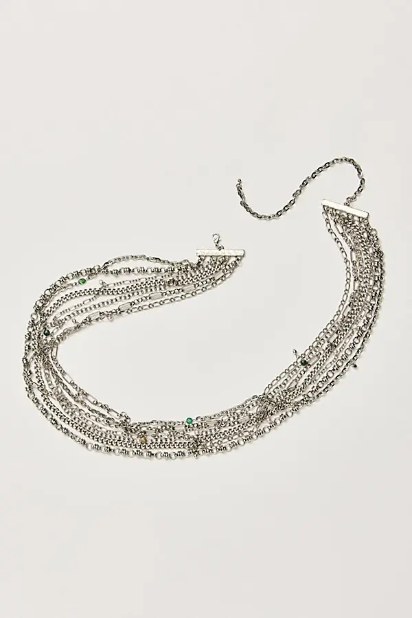 Free People Dewdrop Chain Belt - Silver