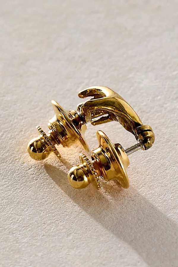 RACHEL PFEFFER Holding Flowers Hand Lapel Pin