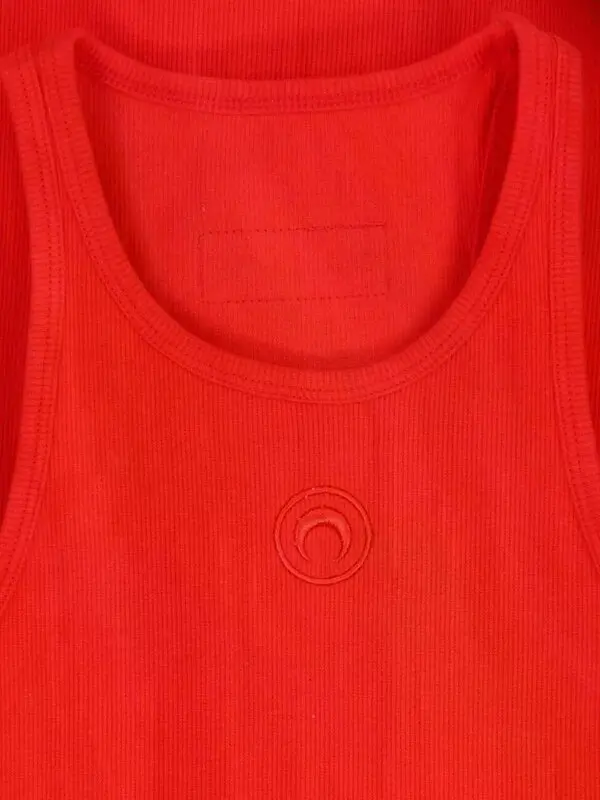 MARINE SERRE Moon Logo Ribbed Tank Top