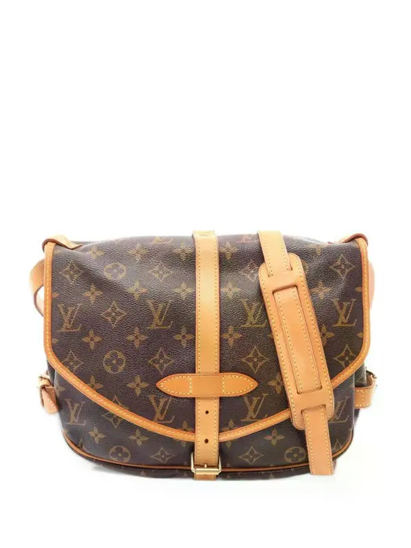 LOUIS VUITTON 2008 Saumur 30 Monogram Crossbody Bag - Brown