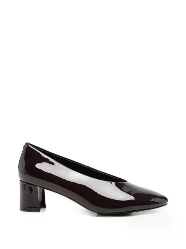 GIOSEPPO Patent-finish Block-heel Pumps