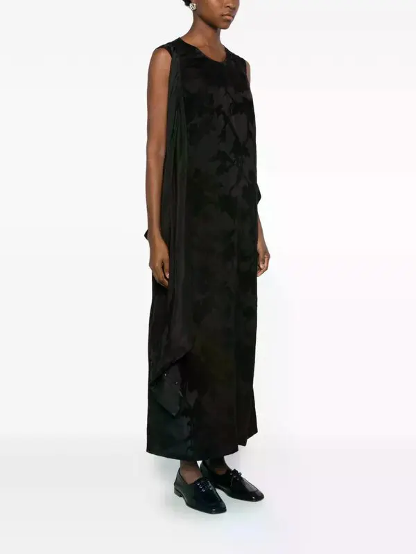 UMA WANG Azzo Floral-devoré Draped Midi Dress