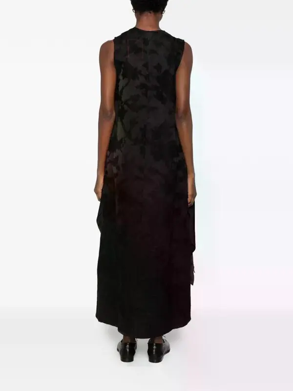 UMA WANG Azzo Floral-devoré Draped Midi Dress