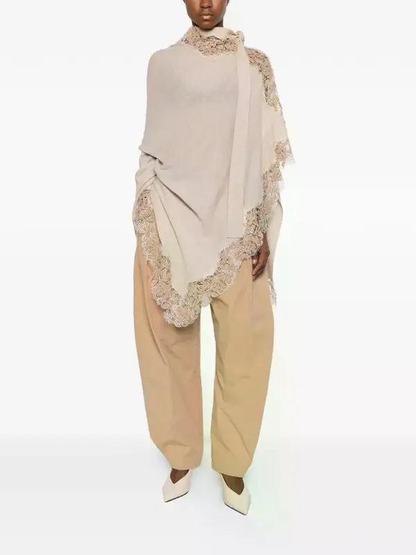 Ermanno Scervino Lace-trim Poncho