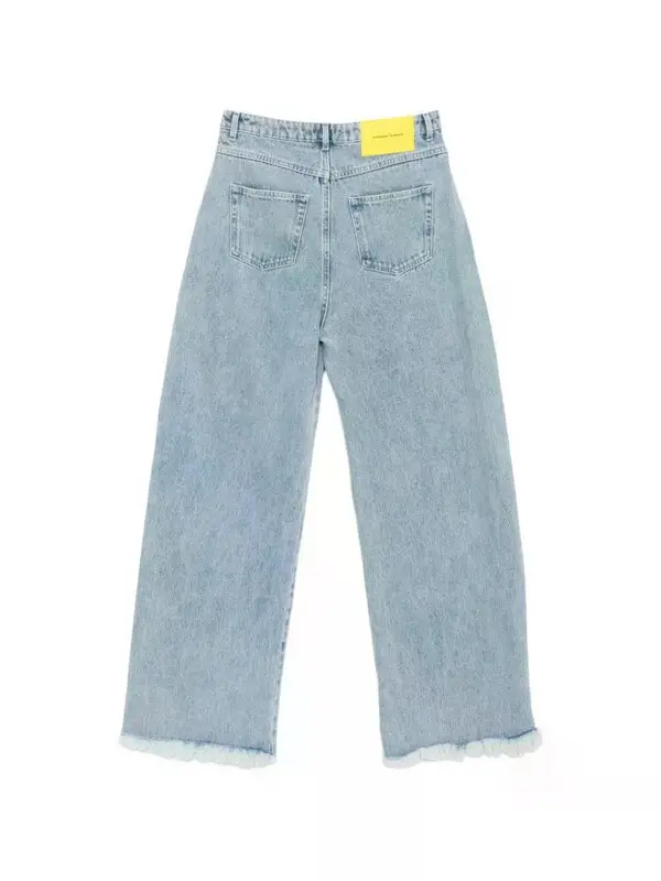 MARQUES' ALMEIDA Beaded Frayed-hem Jeans