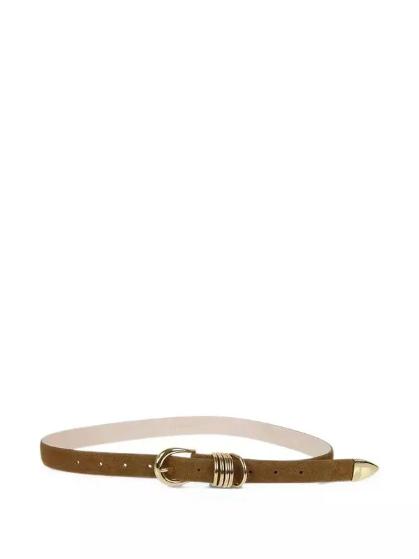 AFTER/LABEL Holly Suede Multi-loop Belt - Brown