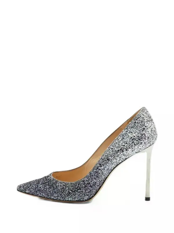 JIMMY CHOO Romy Glitter Pumps - Silver