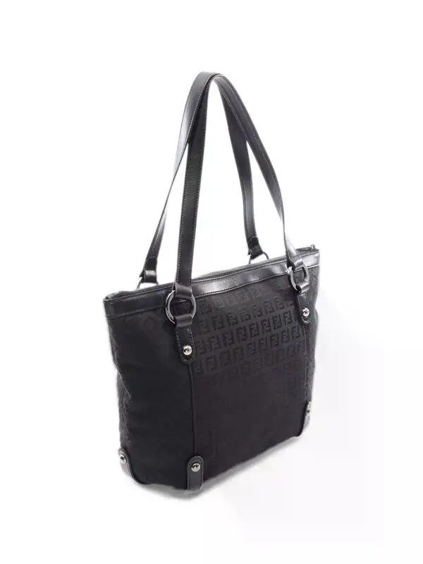 Fendi 2010s Zucchino Shoulder Bag - Black