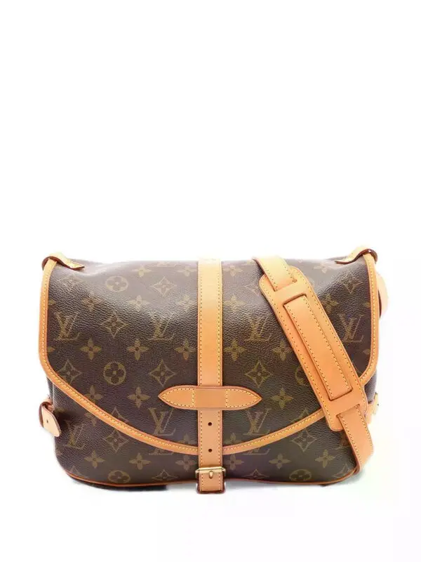 LOUIS VUITTON 2005 30 Saumur Monogram Shoulder Bag - Brown