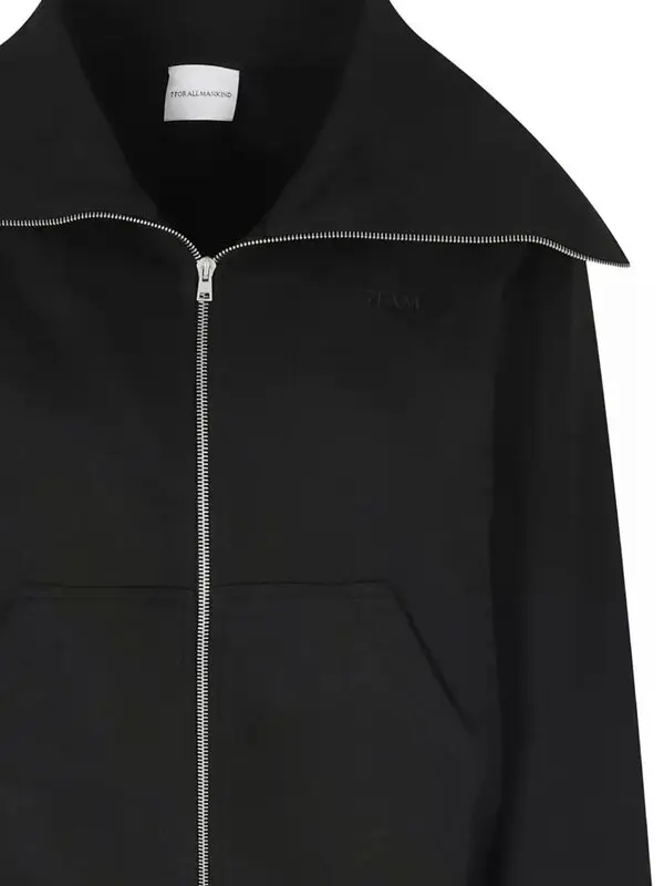 7 For All Mankind Zip-up Sailor-collar Sweater