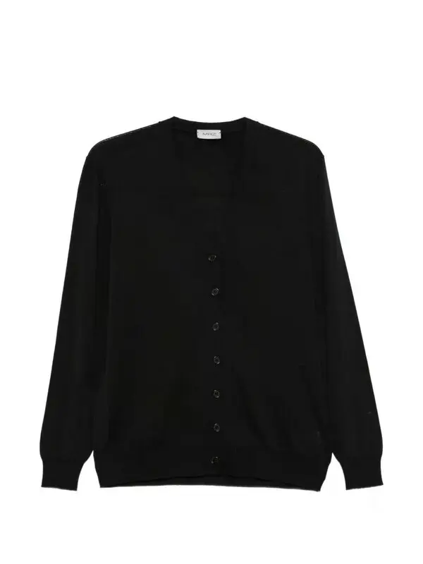 MRZ V-neck Button-up Cardigan - Black