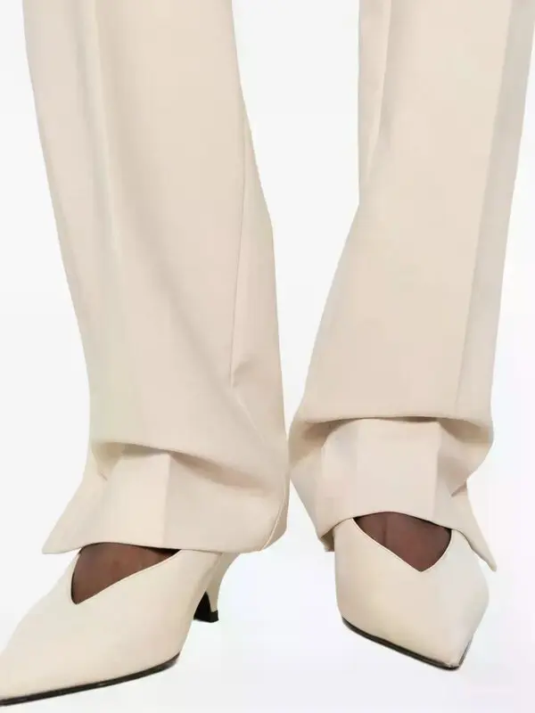 Sportmax Pressed-crease Slit-hem Trousers