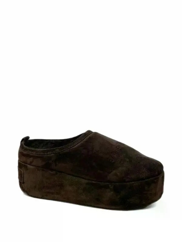 Balenciaga Alaska Soft Platform Mules In Light Espresso