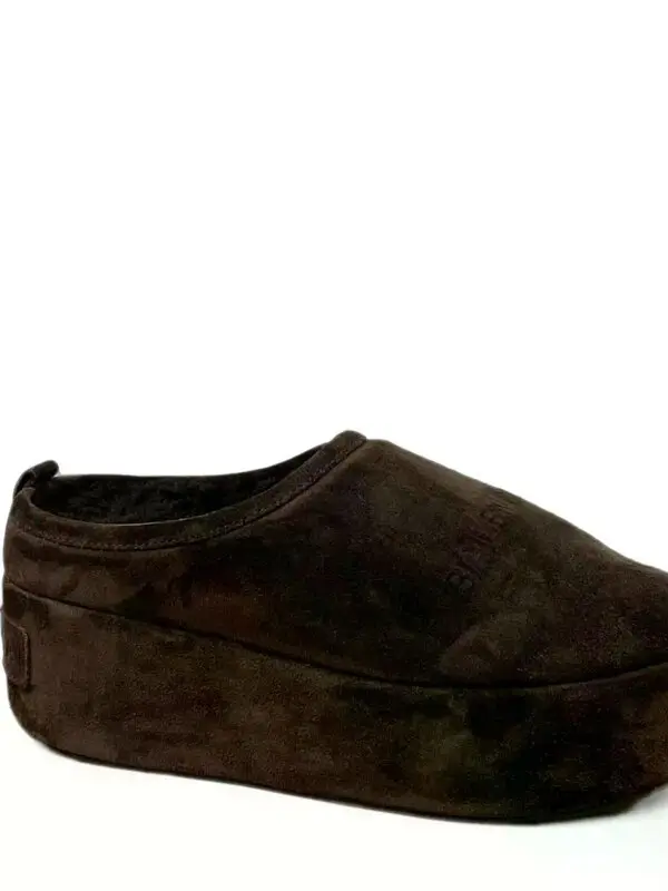 Balenciaga Alaska Soft Platform Mules In Light Espresso