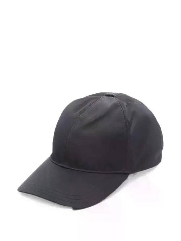 Prada 2020s Re-nylon Triangle Logo Cap - Black