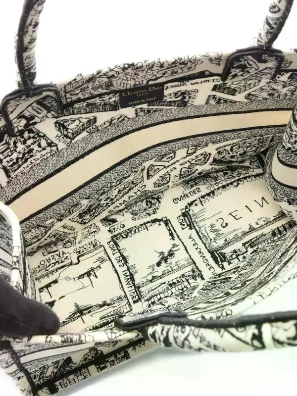 Dior 2010s Medium Book Tote Plan De Paris Tote Bag