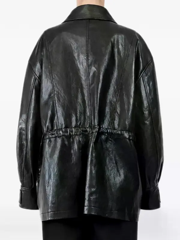 THE FRANKIE SHOP Faux-leather Drawstring-waist Jacket