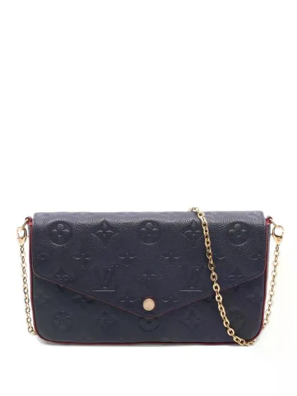 LOUIS VUITTON 2018 Empreinte Félicie Monogram Shoulder Bag - Blue