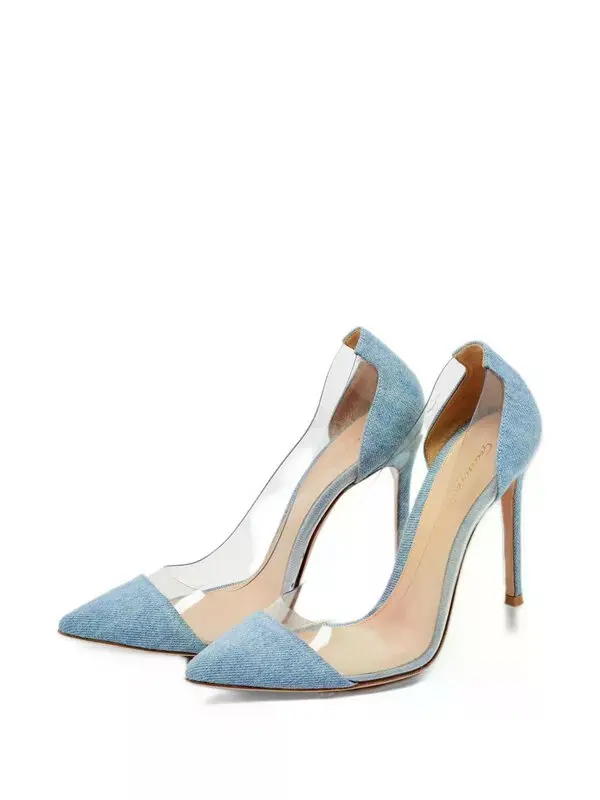 GIANVITO ROSSI Plexi Pointed-toe Pumps